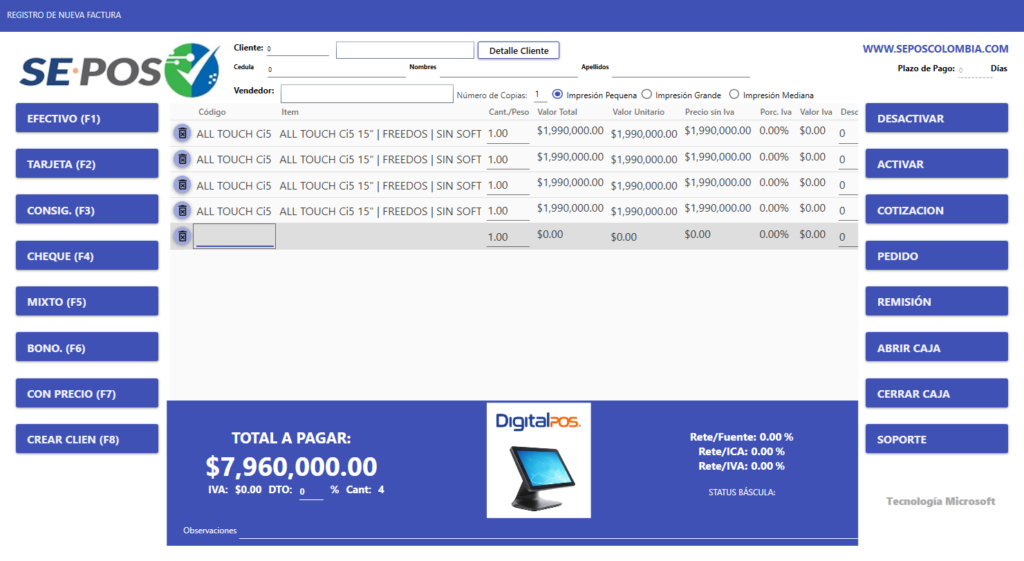 FACTURACIÓN POS AVANZADO WINDOWS (WEB) – SEPOS